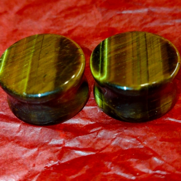 Vintage | Accessories | Genuine Tigers Eye Ear Plugs | Poshmark